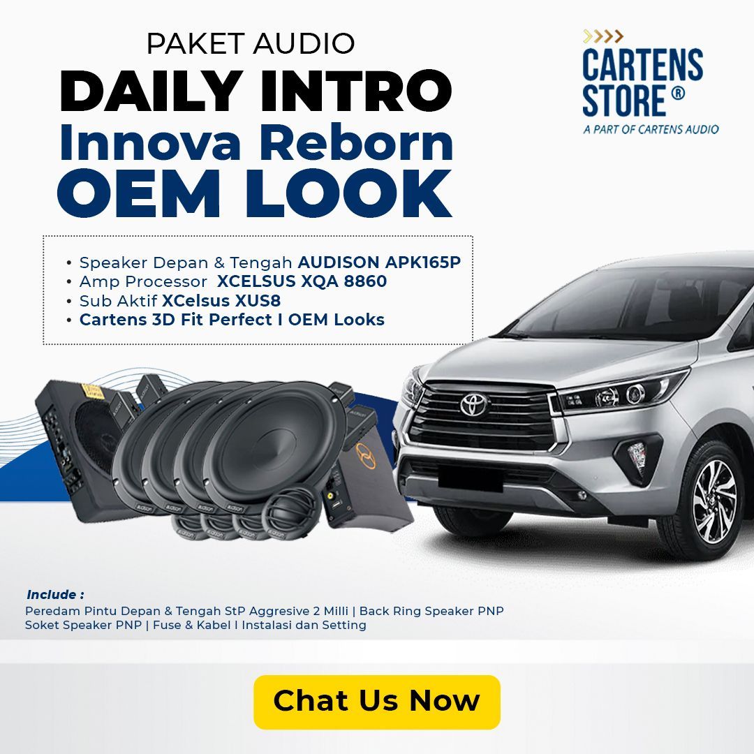 Paket Audio Toyota Innova Reborn OEM Looks – Daily Intro (Front Rear-C ...